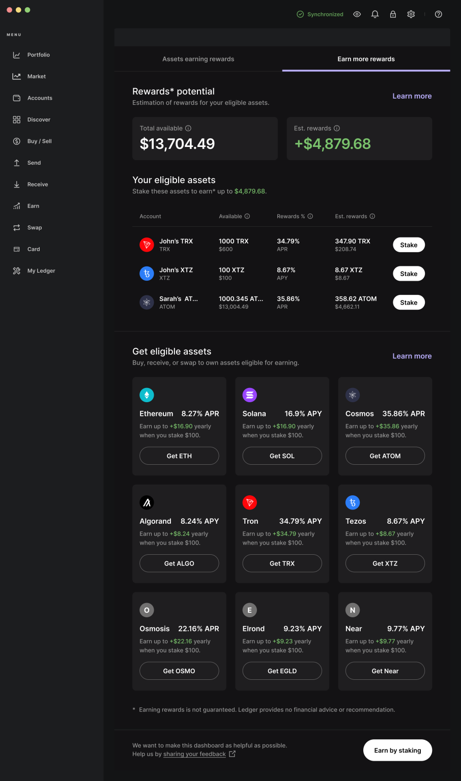 Ledger Live 'Earn' Beta Available To 10% Of Users: Let Us Know What You ...